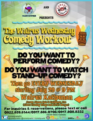 Comedy Cartel at Walrus Katipunan every Wednesday – ASTIG: Philippine ...