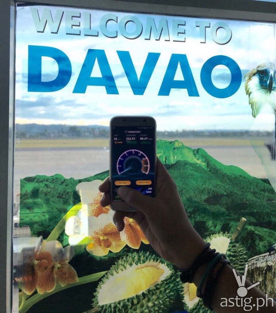 Davao City airport WiFi records 226 Mbps download, 126 Mbps upload ...