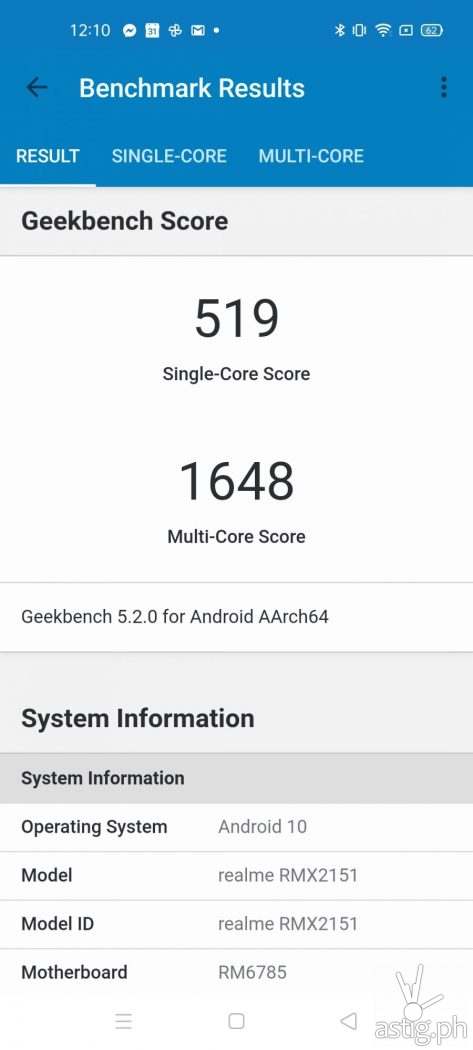 Geekbench performance benchmark – realme 7 (Philippines) – ASTIG ...