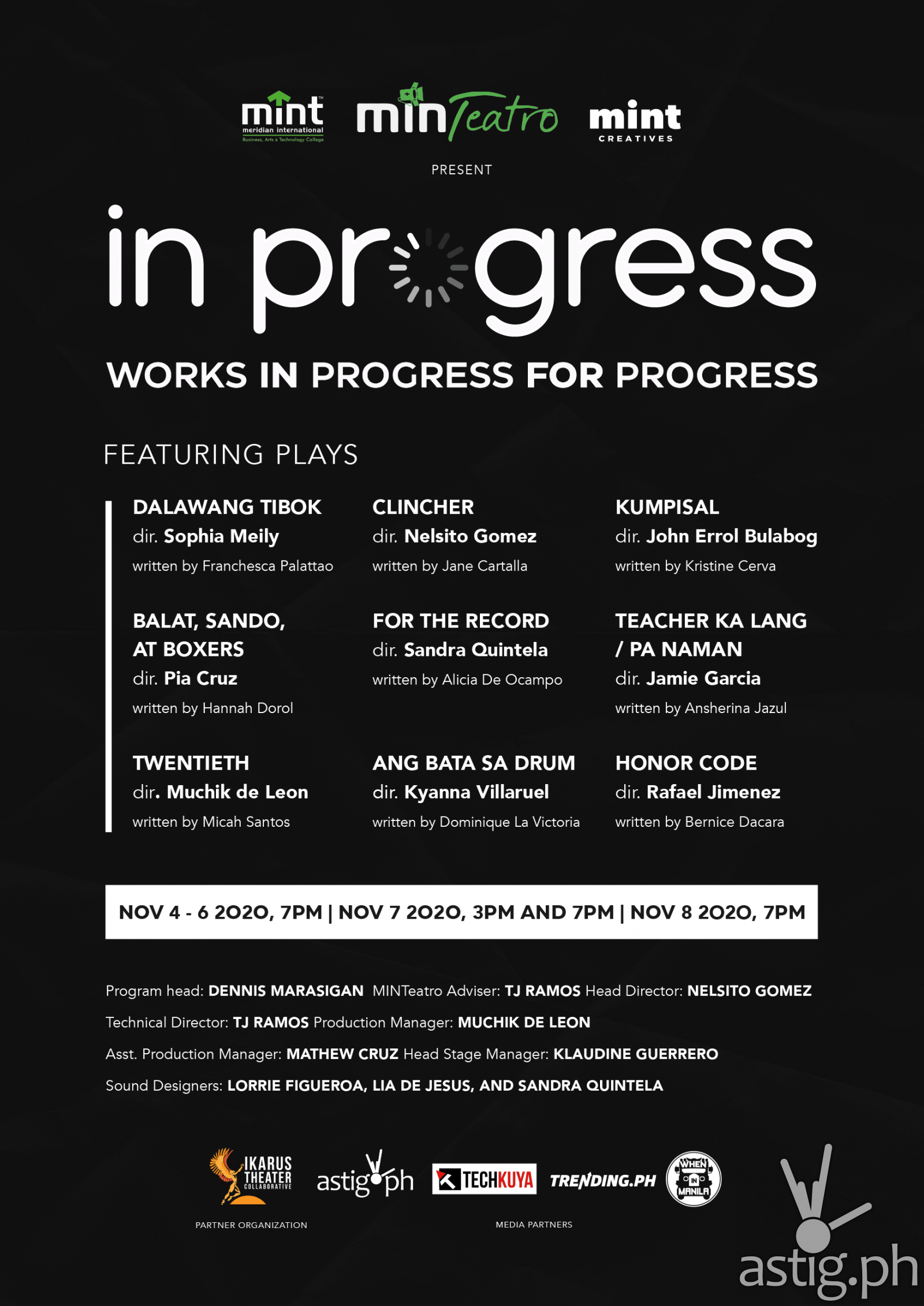 IN PROGRESS: Works IN Progress FOR Progress [event] – ASTIG: Philippine ...