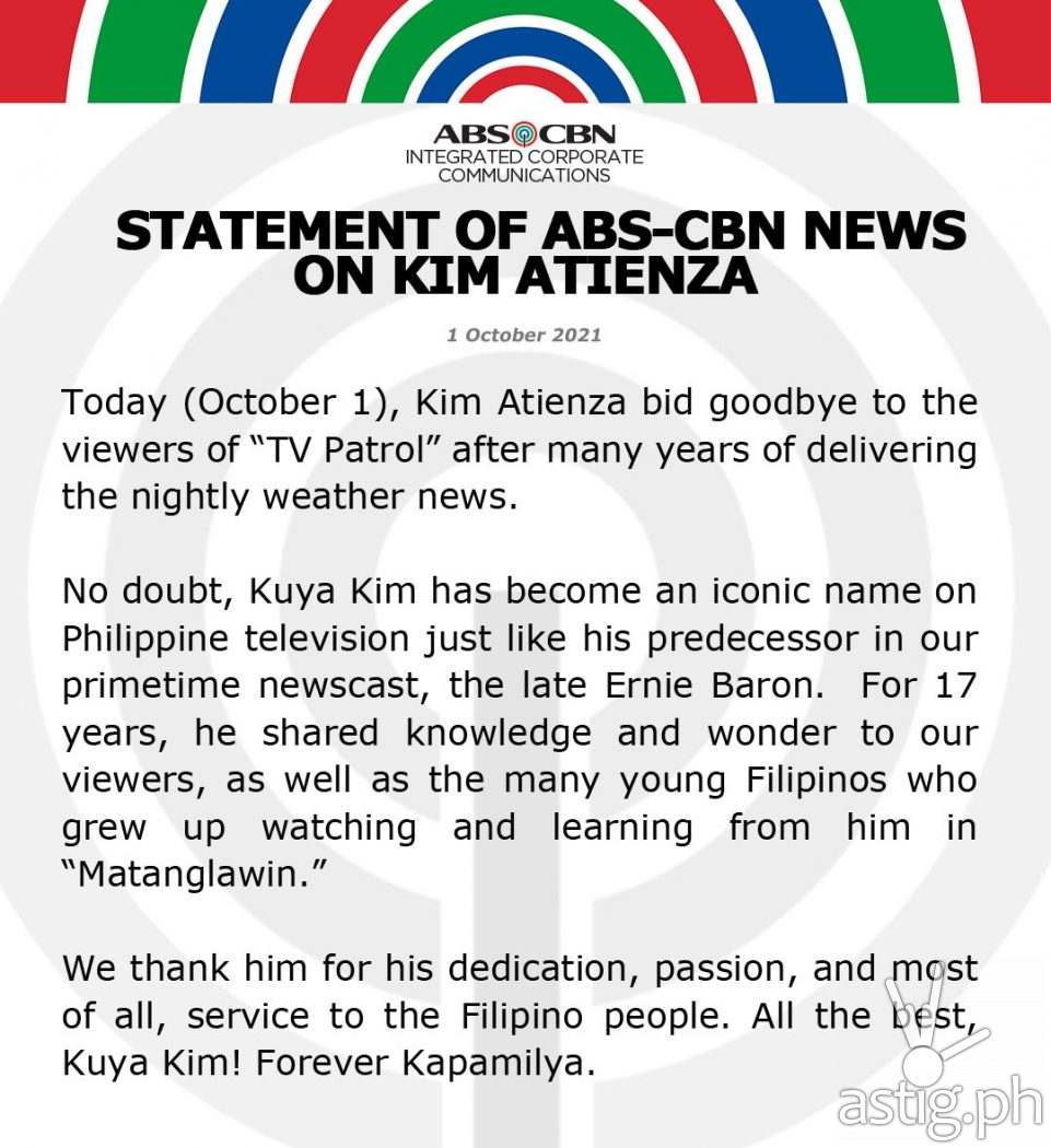 Kim Atienza likened to the late Ernie Baron in ABS-CBN statement on his ...
