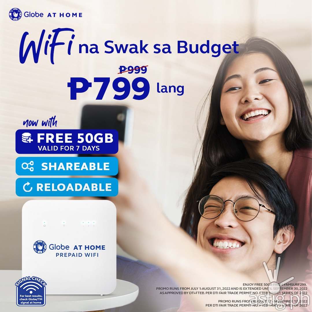 Globe At Home Prepaid WiFi promo offers free 50GB data – ASTIG ...