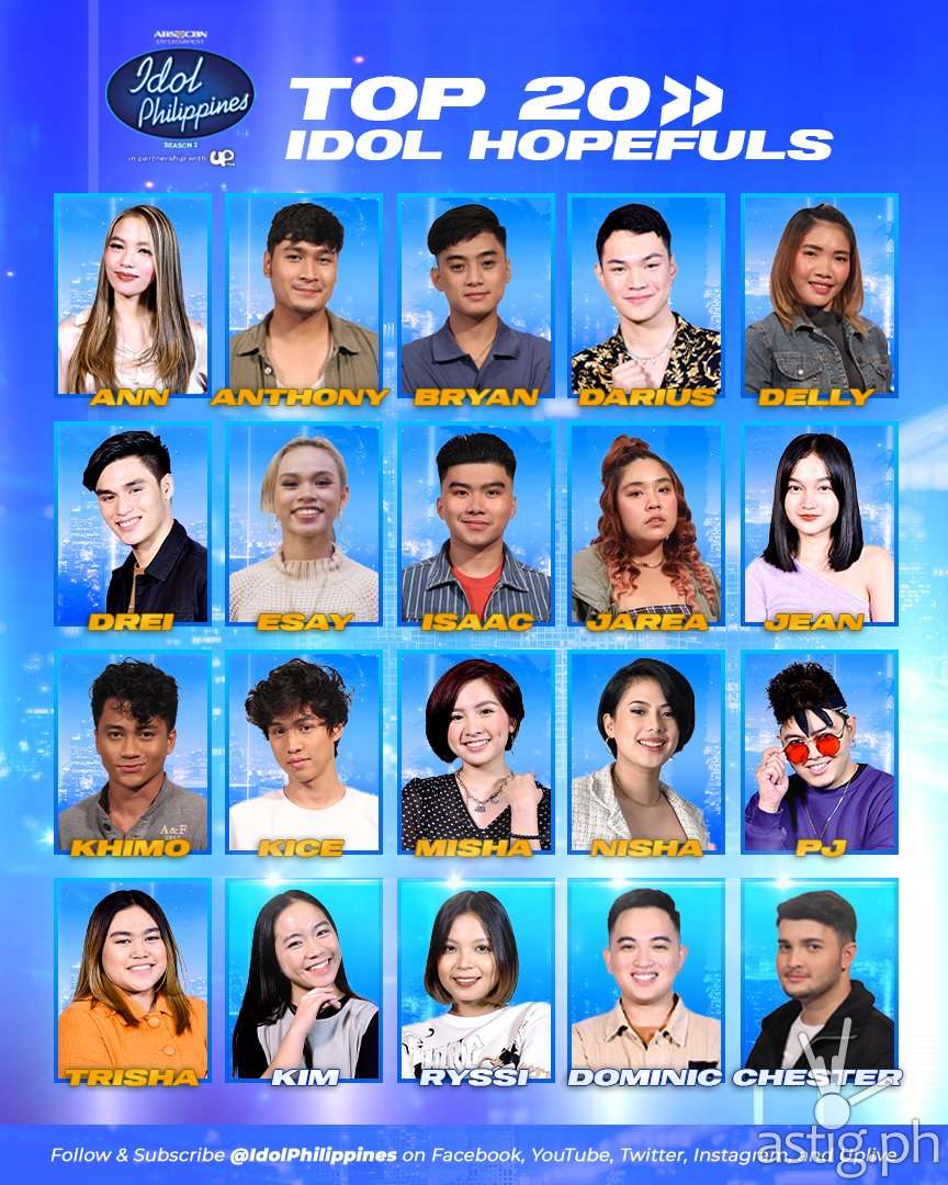“Idol Philippines” announces the top 20 hopefuls that will go onto the ...