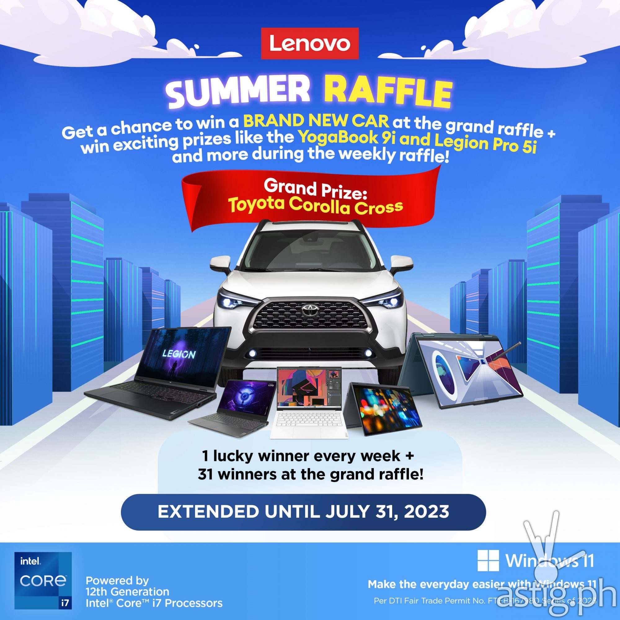 Lenovo Summer Raffle 2023: Buy and win a Toyota Corolla Cross this ...