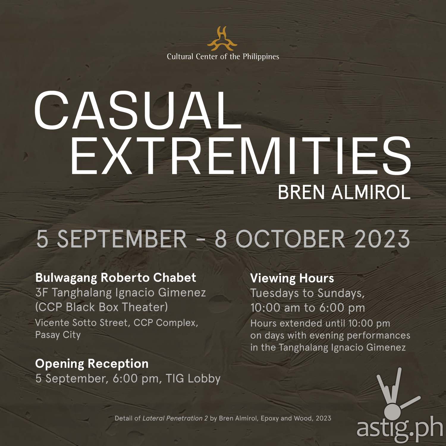Casual Extremities exhibit by Bren Almirol at CCP TIG Gallery – ASTIG ...