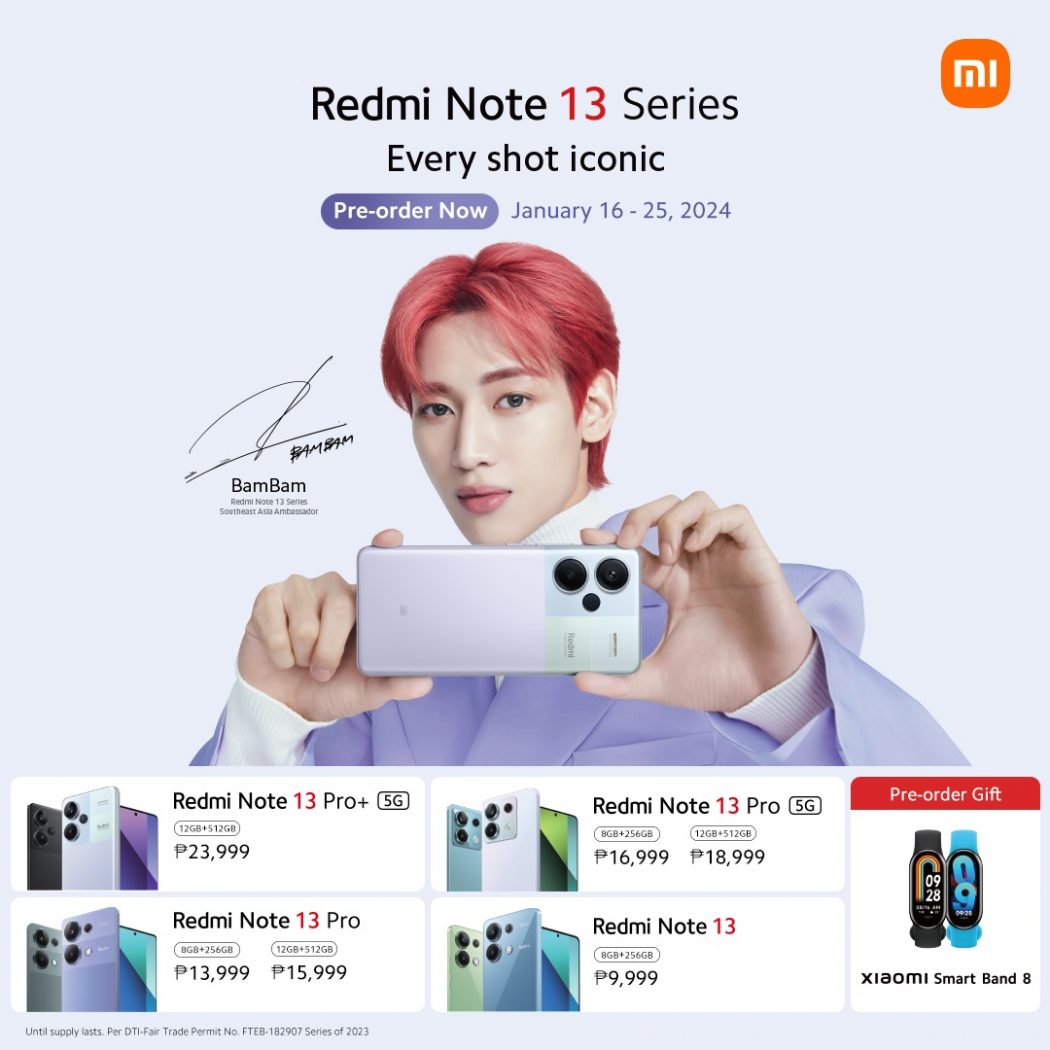 Redmi Note 13 Series launched as BamBam becomes the new face of Xiaomi ...